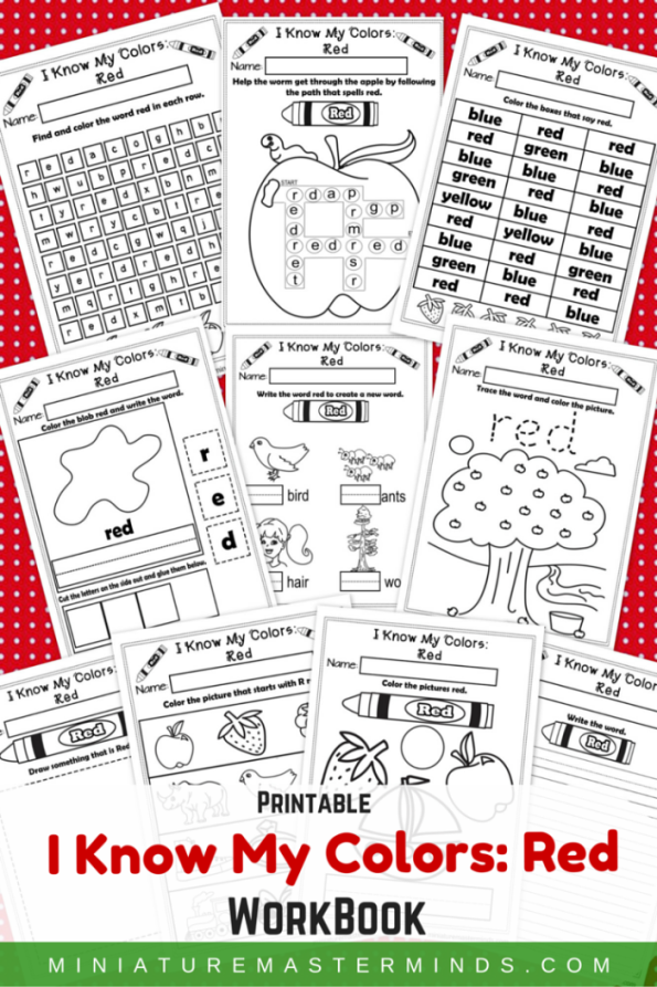 Free Printable Color Practice Sheets – Miniature Masterminds