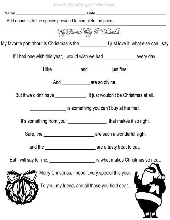 christmaspoemnounpractice – Miniature Masterminds