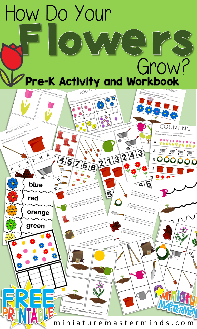 How Do Your Flowers Grow? Free Printable Garden Preschool Pack ...