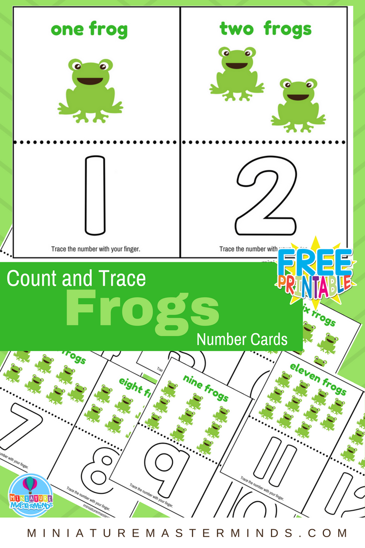 Count And Trace Frogs Number Cards 1 to 12 – Miniature Masterminds